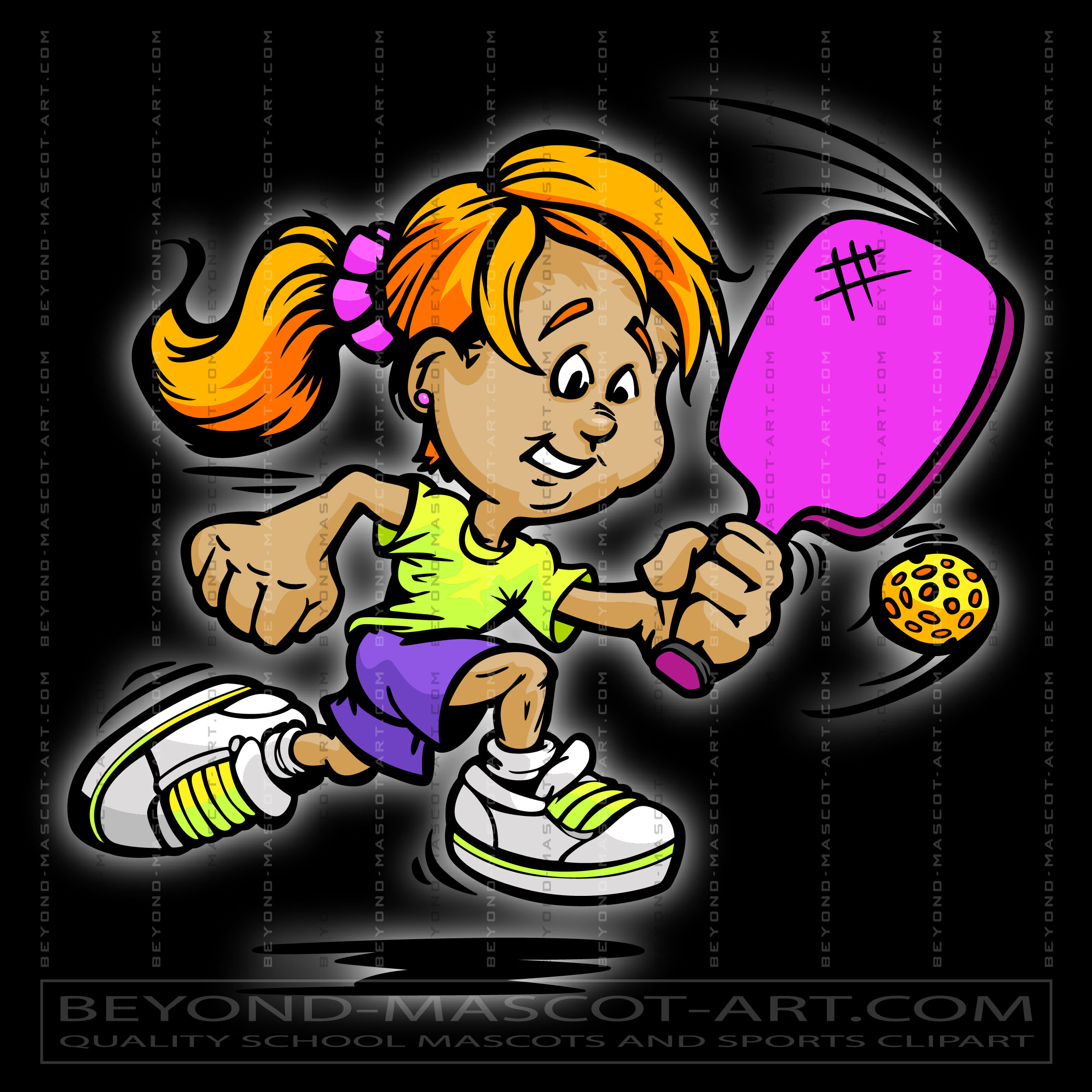 Pickleball Girl Clipart | pickleball clipart image | Vector Format