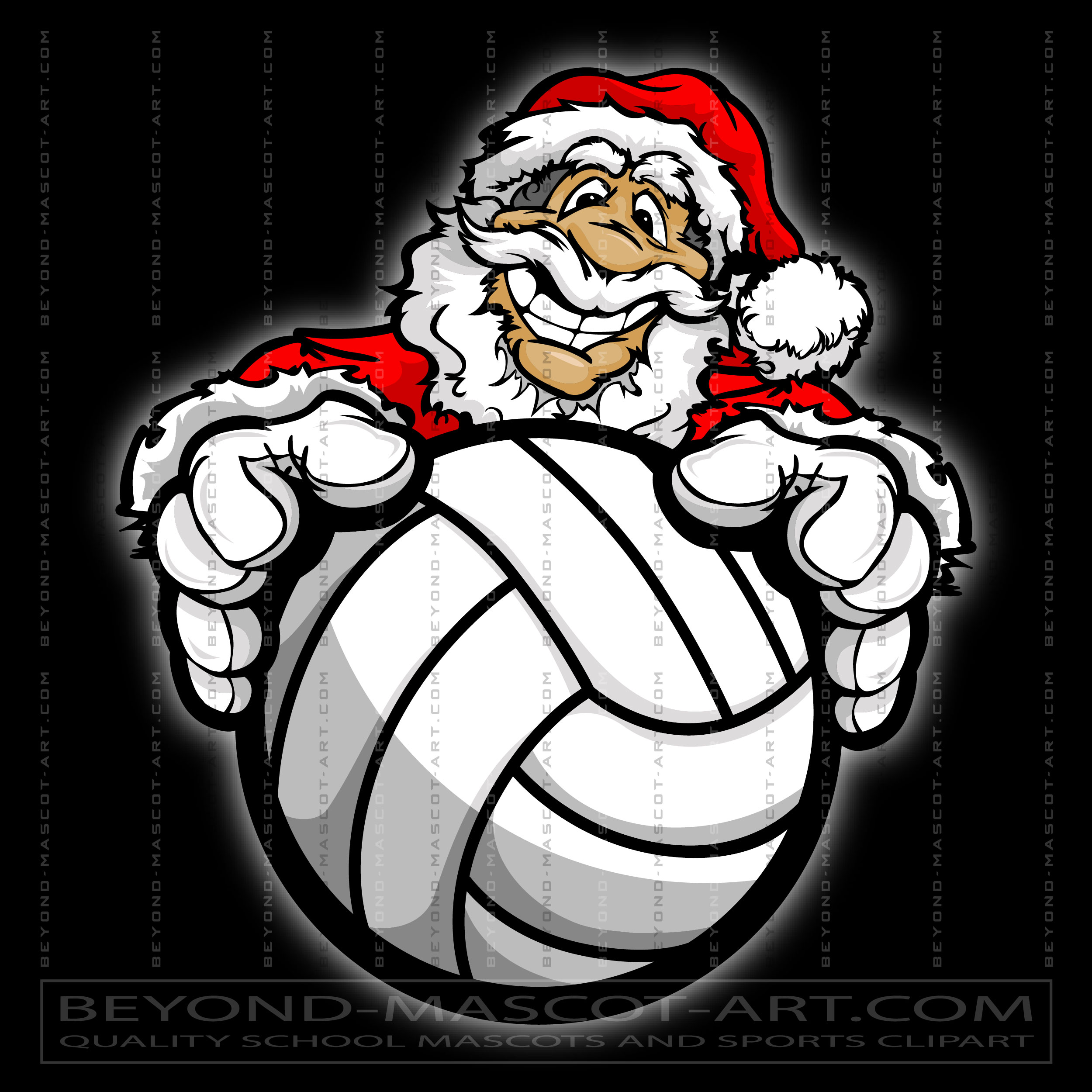 Santa Claus Volleyball Clipart | volleyball clipart | Vector Format