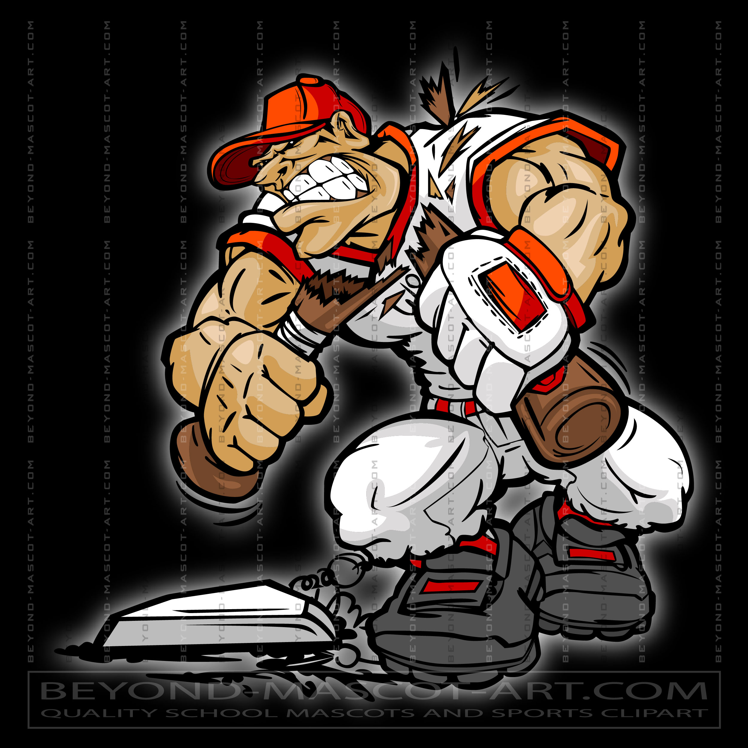 Vector Baseball Player Cartoon | baseball clipart| Vector Format