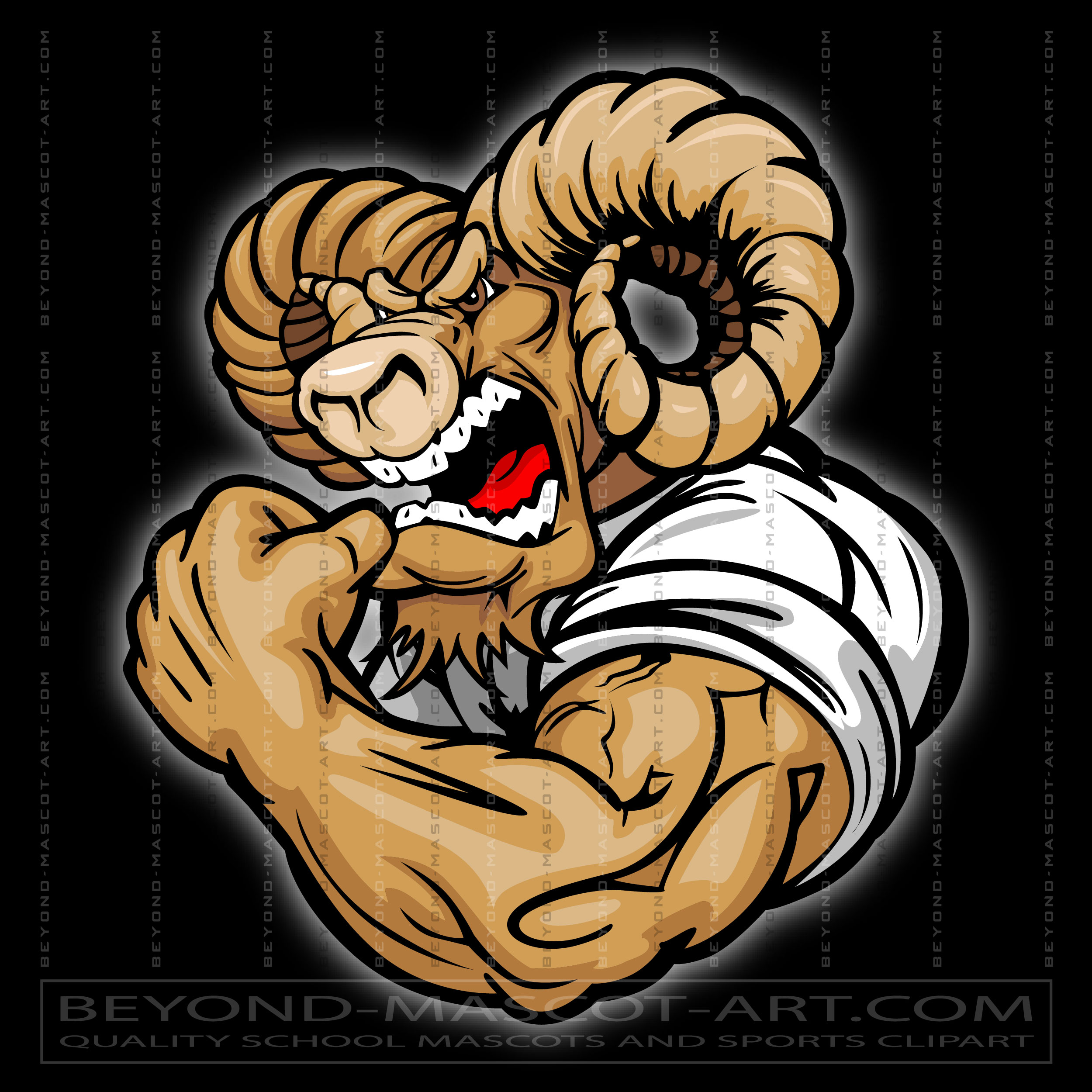 Vector Ram Mascot | team logo clipart image | Vector Format