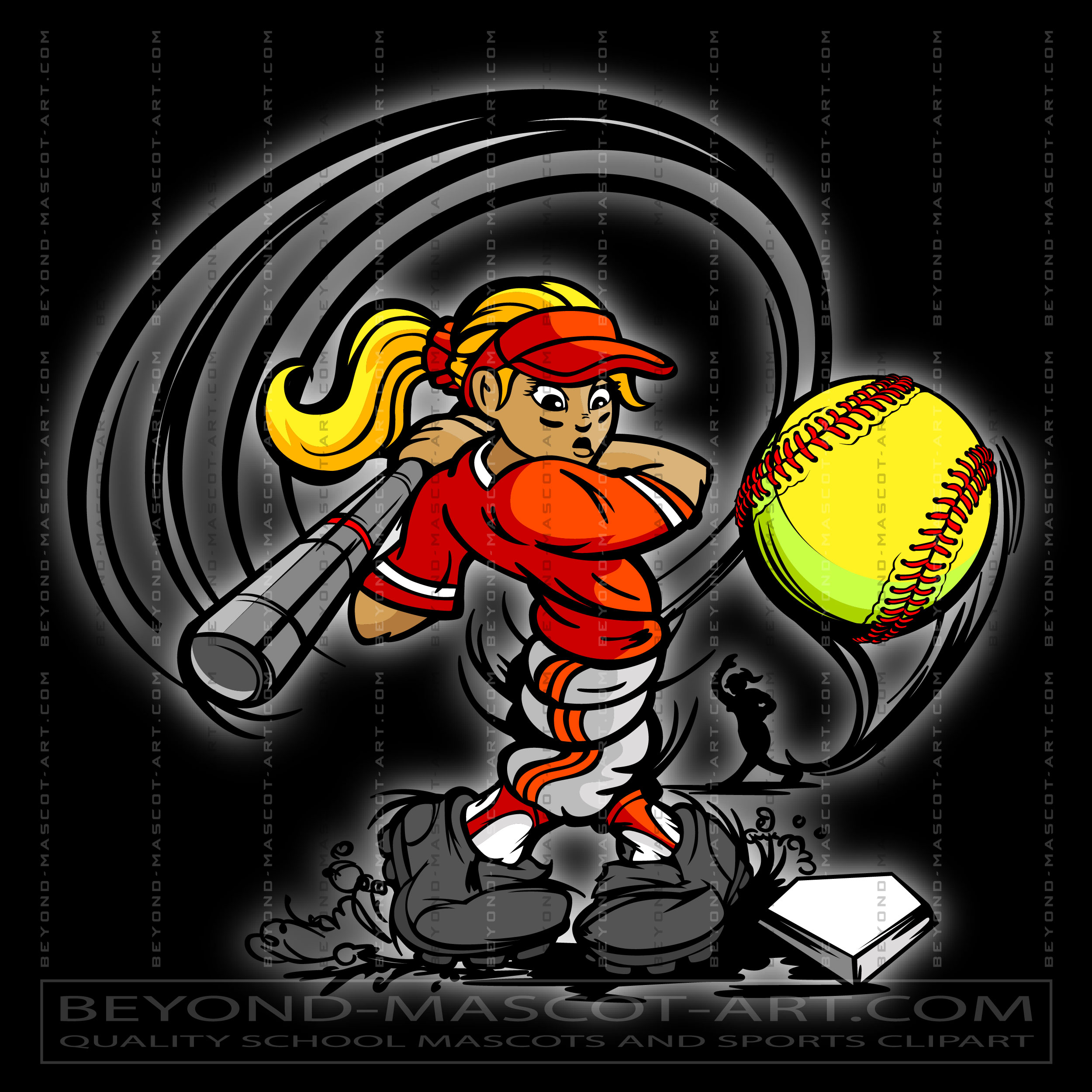 Softball Batter Clipart | softball tournament image | Vector Format