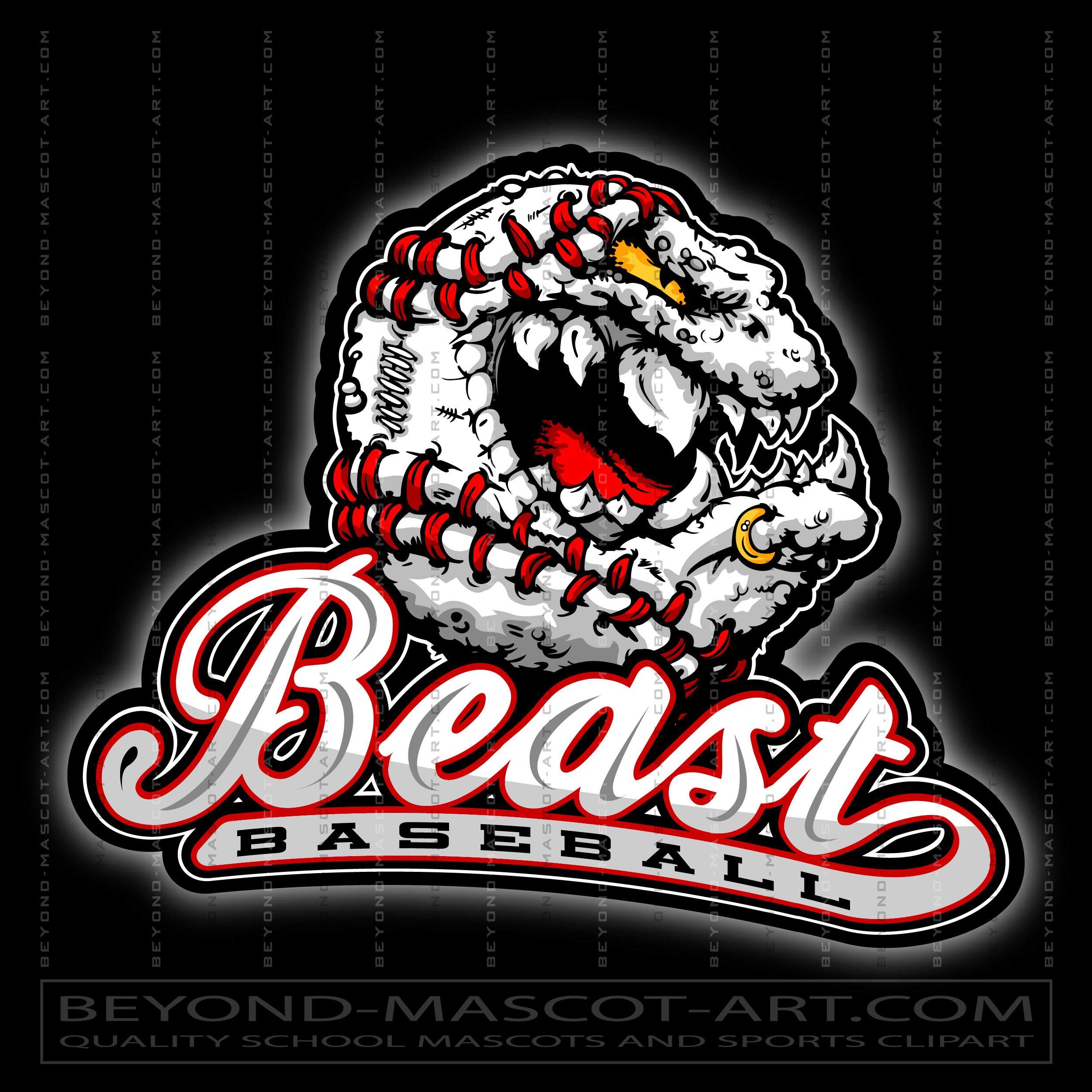 Beast Baseball Logo | baseball clipart image | Vector Format